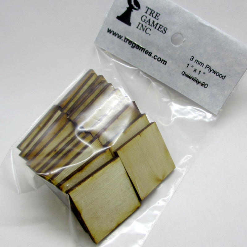 1 x 1 Inch Plywood Miniature Bases – TRE Games