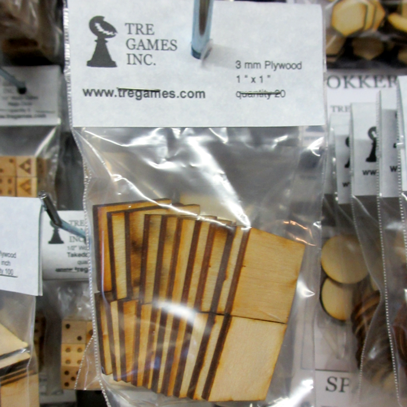 1 x 1 Inch Plywood Miniature Bases – TRE Games